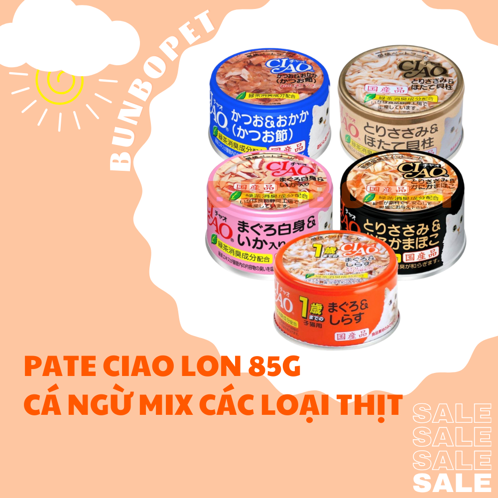 Pate Ciao Lon Thiếc 85g - Pate Cho Mèo Cao Cấp Từ Thịt Thật | Shopee Việt Nam