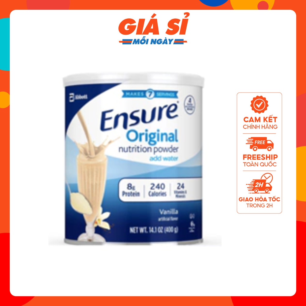 Sữa bột Ensure Mỹ Original Nutrition Powder hương vanilla 400g | Shopee ...