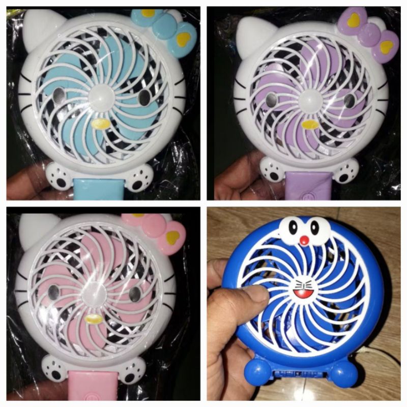 1 cái Quạt mini để bàn bằng nhựa có thể xài pin dự phòng(tặng kèm pin ...