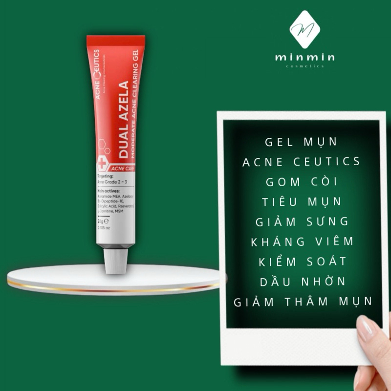[ACNECEUTICS] Gel Mụn Dual Azela Moderate Acne Clearing Hỗ Trợ Làm Giảm ...