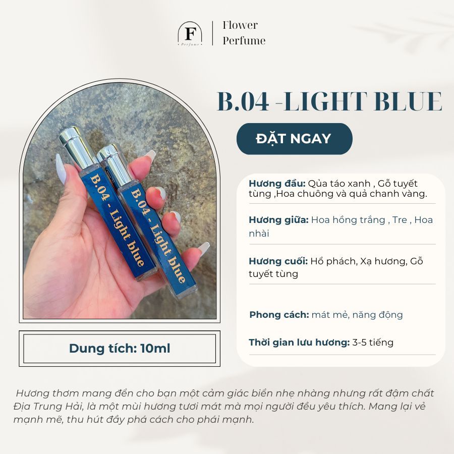 Xịt thơm toàn thân F Perfume - B04 Light Blue - cổ diển, sang trọng lưu ...