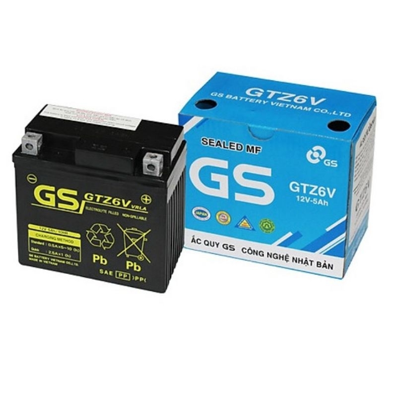 CHÍNH HÃNG - Ắc Quy GS GTZ6V Xài cho SH Việt/Mode, AB 125/150, Vario ...