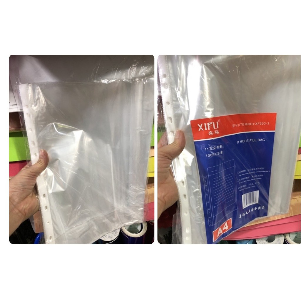 Sơ mi lỗ A4, Bìa 11 lỗ XIFU loại dầy (100 cái) | Shopee Việt Nam