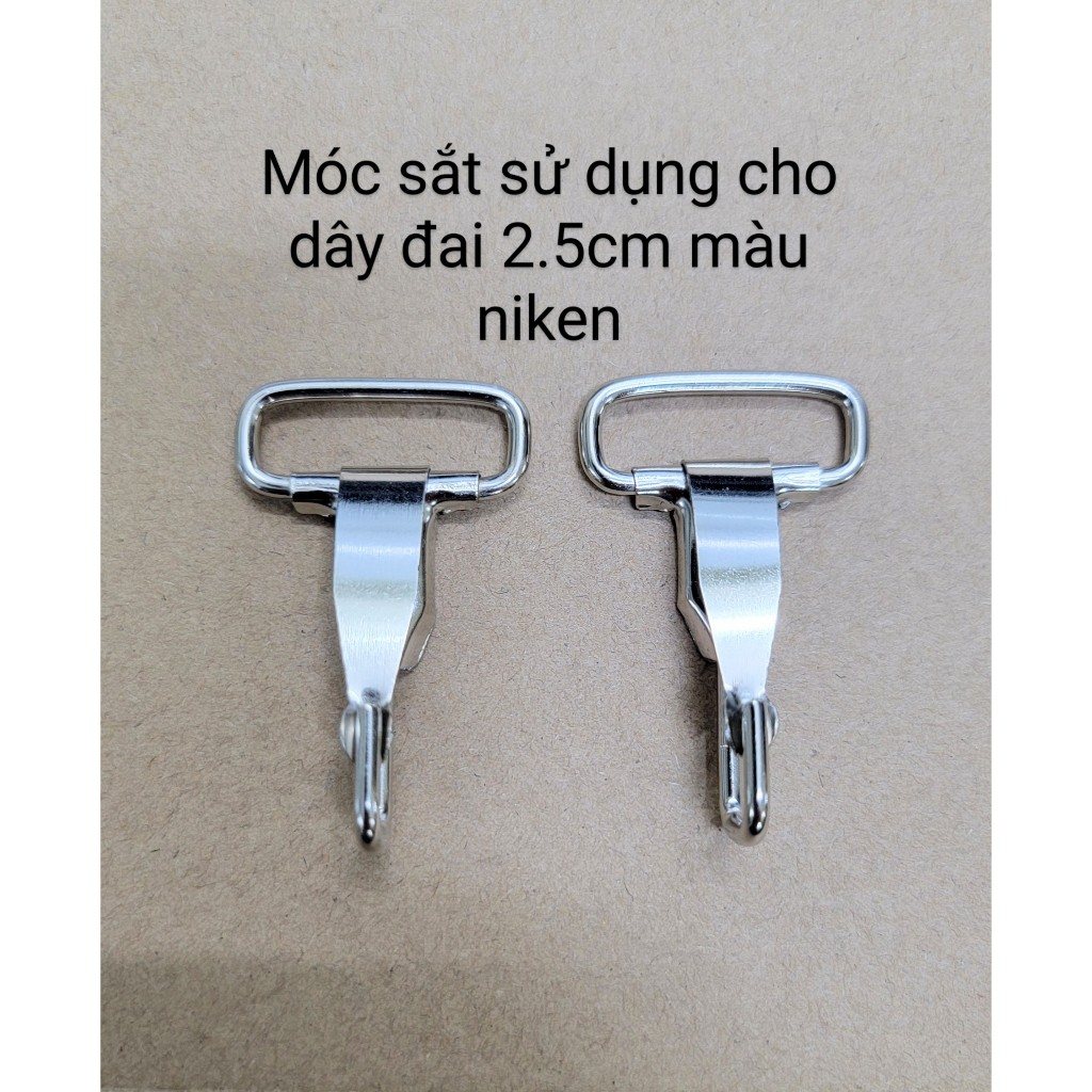 Móc sắt (niken) loại dầy sử dụng cho dây Đai bảng 2.5cm - dùng Để lam ...