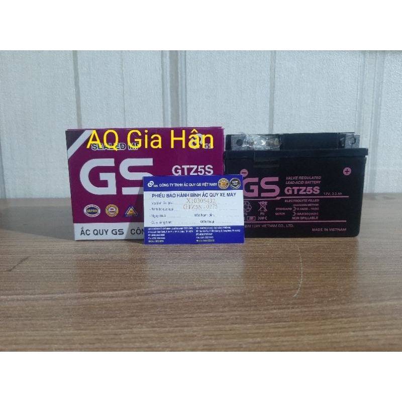CHÍNH HÃNG Ắc quy GS GTZ5S 3,5Ah cho AB110; Exciter; Vision tới 2013 ...