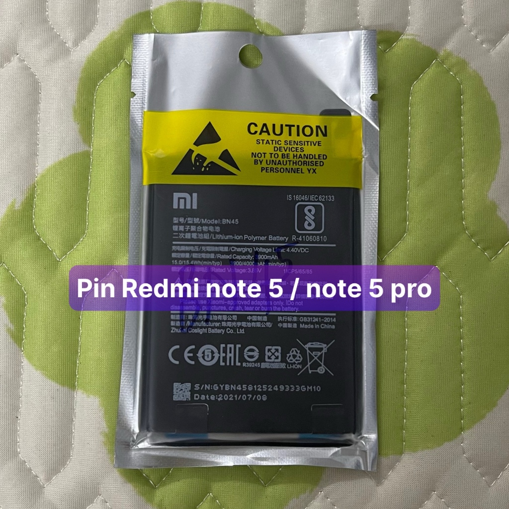 pin xiaomi Redmi note 5 / note 5 pro model BN45 ,pin zin bảo hành 6 ...