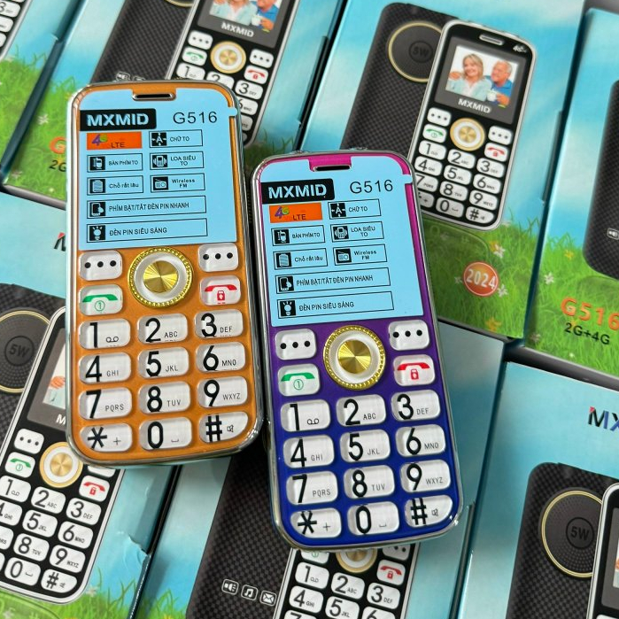 Điện thoại G516 dành cho người già, cao tuổi. sóng 4G 2sim, Pin 5800mah ...