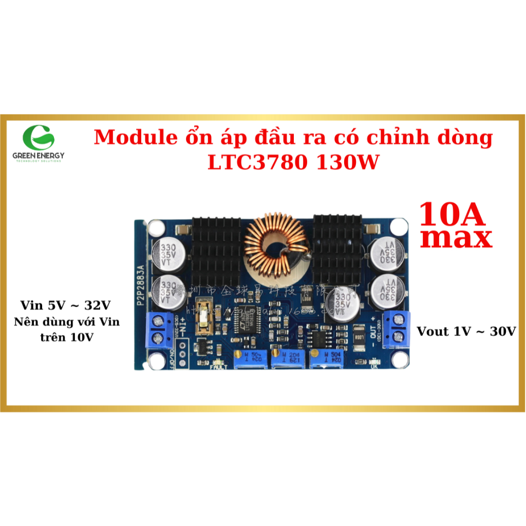 Module ổn áp Buck-Boost LTC3780 có chỉnh dòng 130W 10A | Shopee Việt Nam
