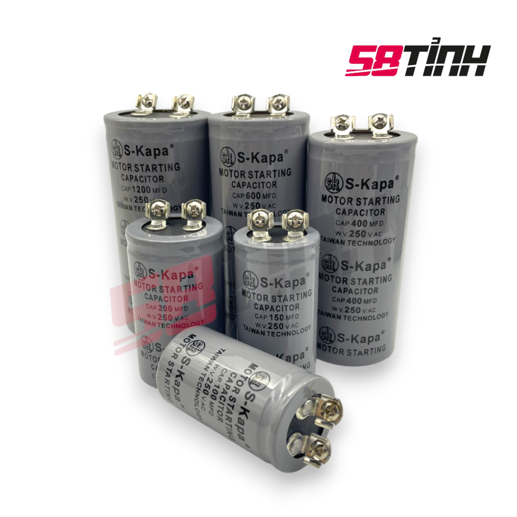 Tụ CAPA đề ABC S-KAPA Loại Rẻ 250VAC, 100MF, 150MF, 200MF, 300MF, 400MF ...