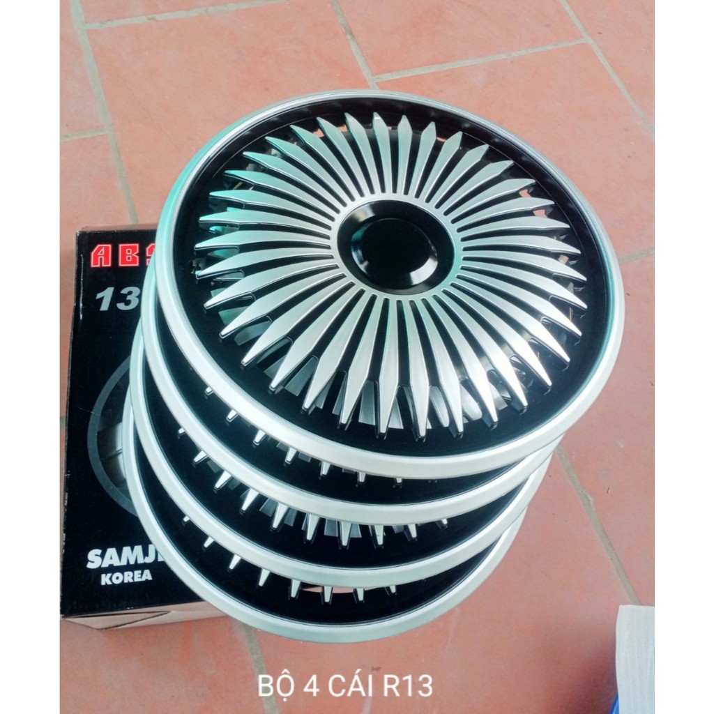 4 cái ốp mâm lazang R13, ốp chụp vành bánh xe ô tô 13 inch, chất liệu ...