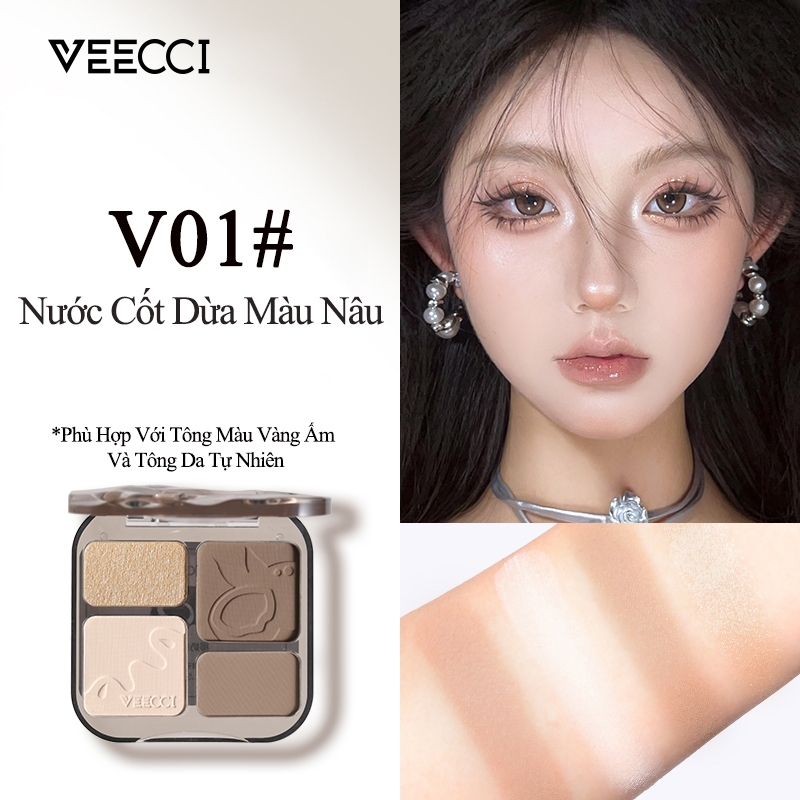 [Y232] Bảng Phấn Bắt Sáng Và Tạo Khối VEECCI - Tích hợp má hồng - Chống Nước, Lâu Trôi | Shopee ...