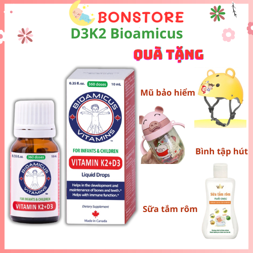 [Quà tặng trị giá 30k] Bioamicus Vitamin D3K2 MK7 giúp bé tăng chiều ...