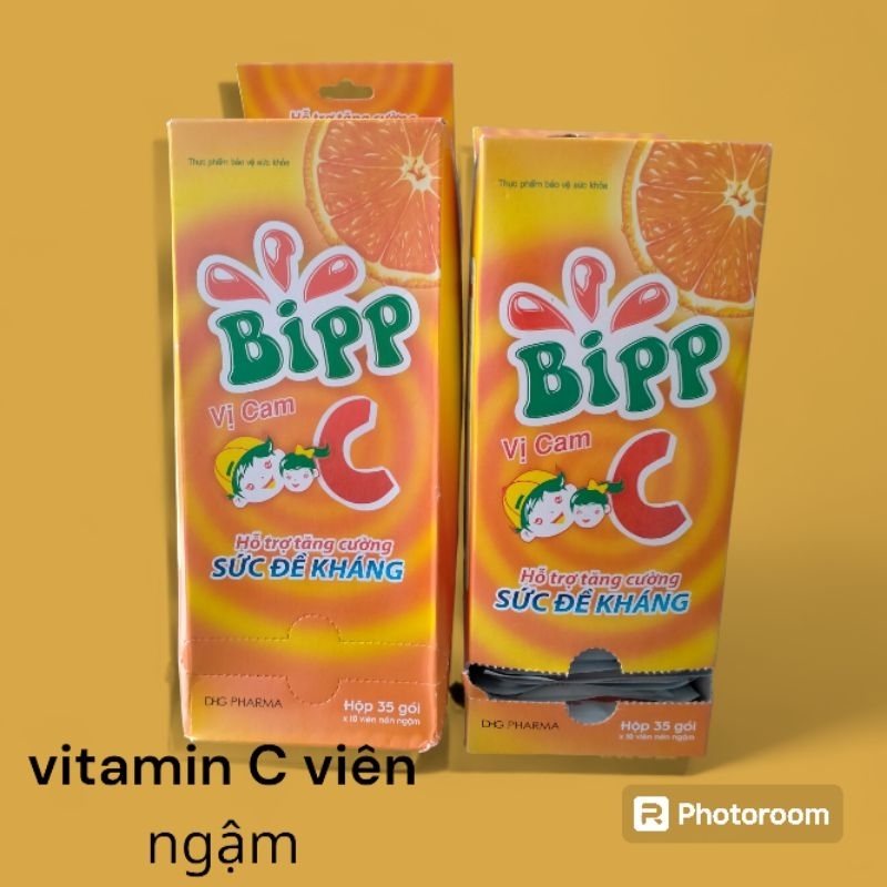 Viên ngậm vitamin C Bipp vị Cam hỗ trợ tăng cường sức đề kháng, bảo vệ ...