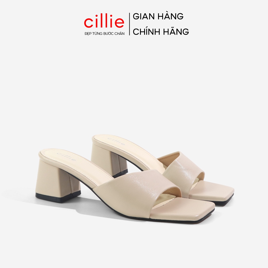 Guốc Quai Ngang Nữ Cillie Mũi Vuông Gót Vuông Thanh Lịch Thời Trang Mới ...