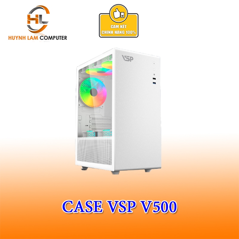 Vỏ máy tính Case VSP V500 [Trắng] mặt Kính Cường Lực (không kèm Fan) MicroATX, MiniITX | Shopee ...