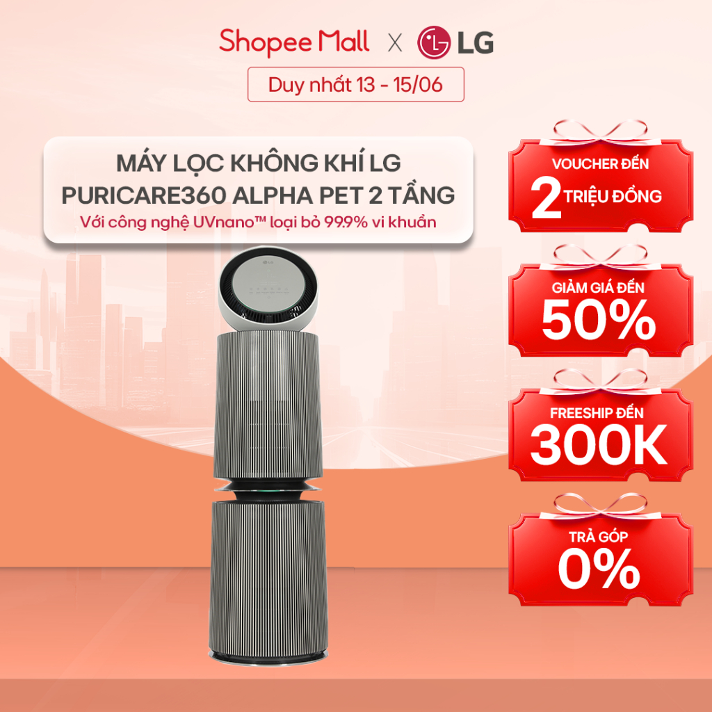 Máy lọc không khí LG PuriCare360 Alpha PET 2 tầng - AS10GDBY0 - Hàng ...