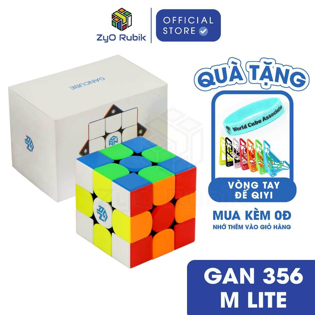 Rubik Gan 356 M Có Nam Châm Cao Cấp Stickerles ( Không Ges) - ZyO Rubik ...