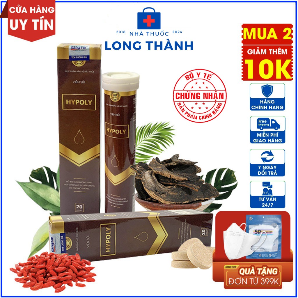 Viên Sủi HYPOLY CHÍNH HÃNG - Hỗ Trợ Giảm Tiểu Đường, Dành Cho Người ...