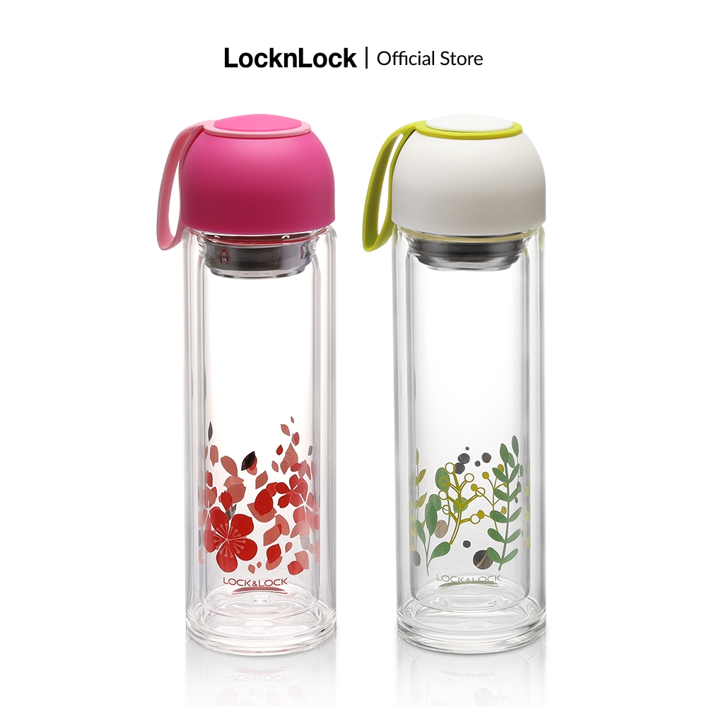 [Malaysia Limited Offer] Bình nước thủy tinh LocknLock Nature 350ml có ...