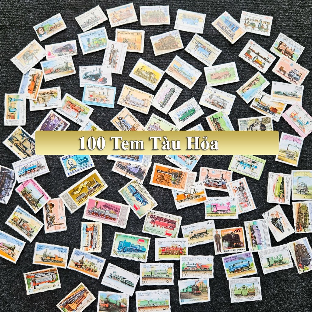 100 Con Tem Về Chủ Đề Tàu Hỏa - Tem Sưu Tập Quốc Tế | Shopee Việt Nam