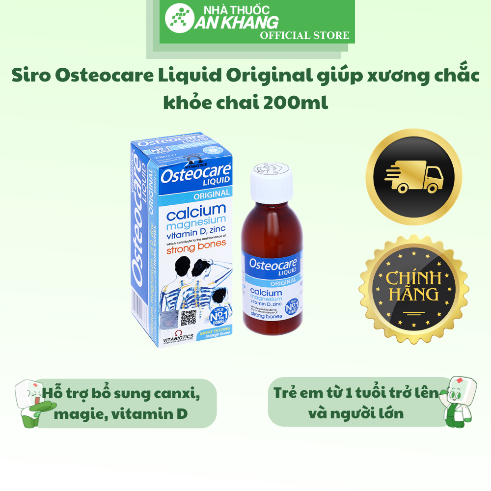 Siro Osteocare Liquid Original giúp xương chắc khỏe chai 200ml | Shopee Việt Nam