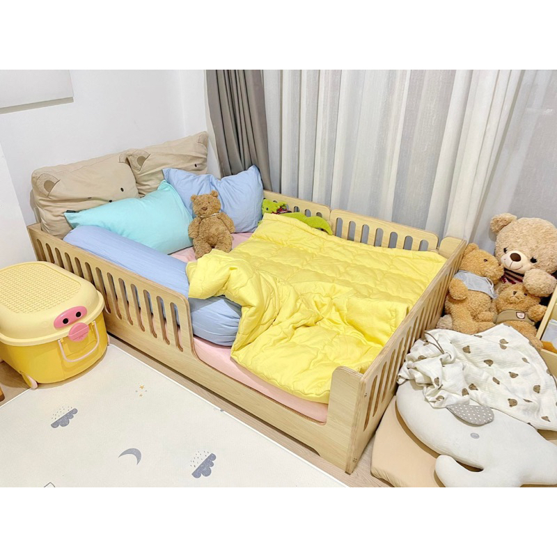 ANHA KIDS Giường Montessori gỗ trẻ em, giường gỗ trẻ em phong cách ...