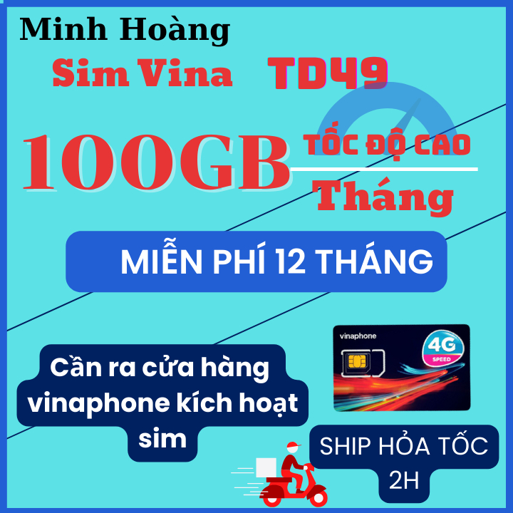Sim 4G Vinaphone TD49 100GB / Tháng Trọn Gói 1 Năm | Shopee Việt Nam