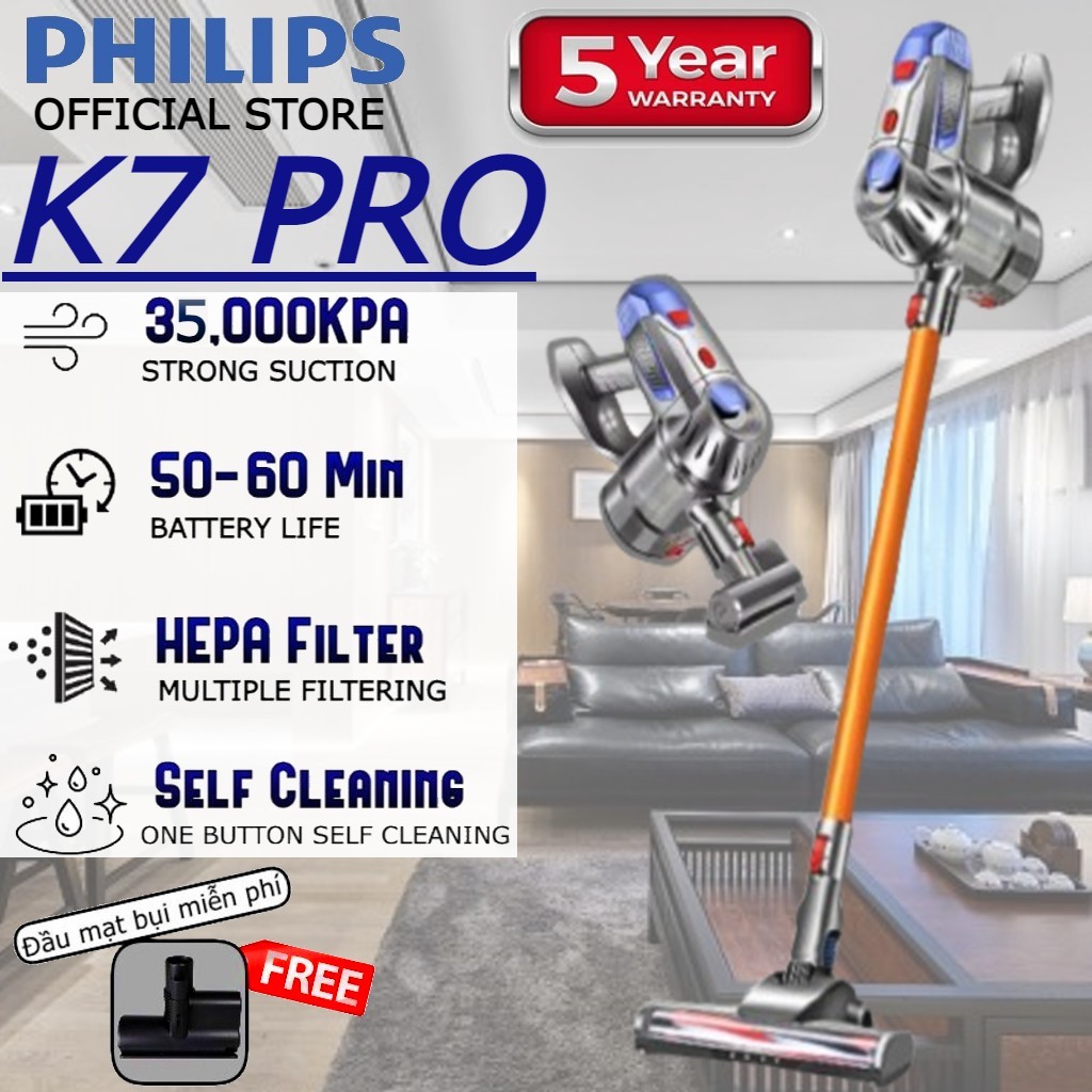 Máy hút bụi không dây K7PRO / Cordless Vacuum Cleaner K7PRO FREE Vacuum ...
