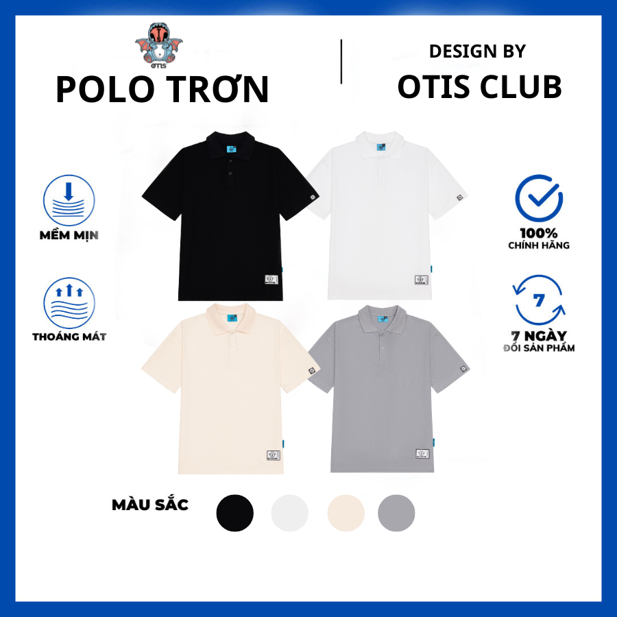 Polo Trơn unisex Local Brand Otis Club | Shopee Việt Nam