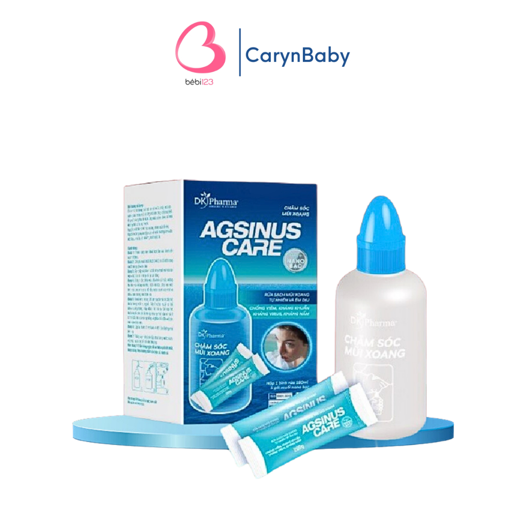 (Tặng 5 gói muối) Bình bơm rửa mũi, bình vệ sinh mũi AGSINUS chăm sóc ...