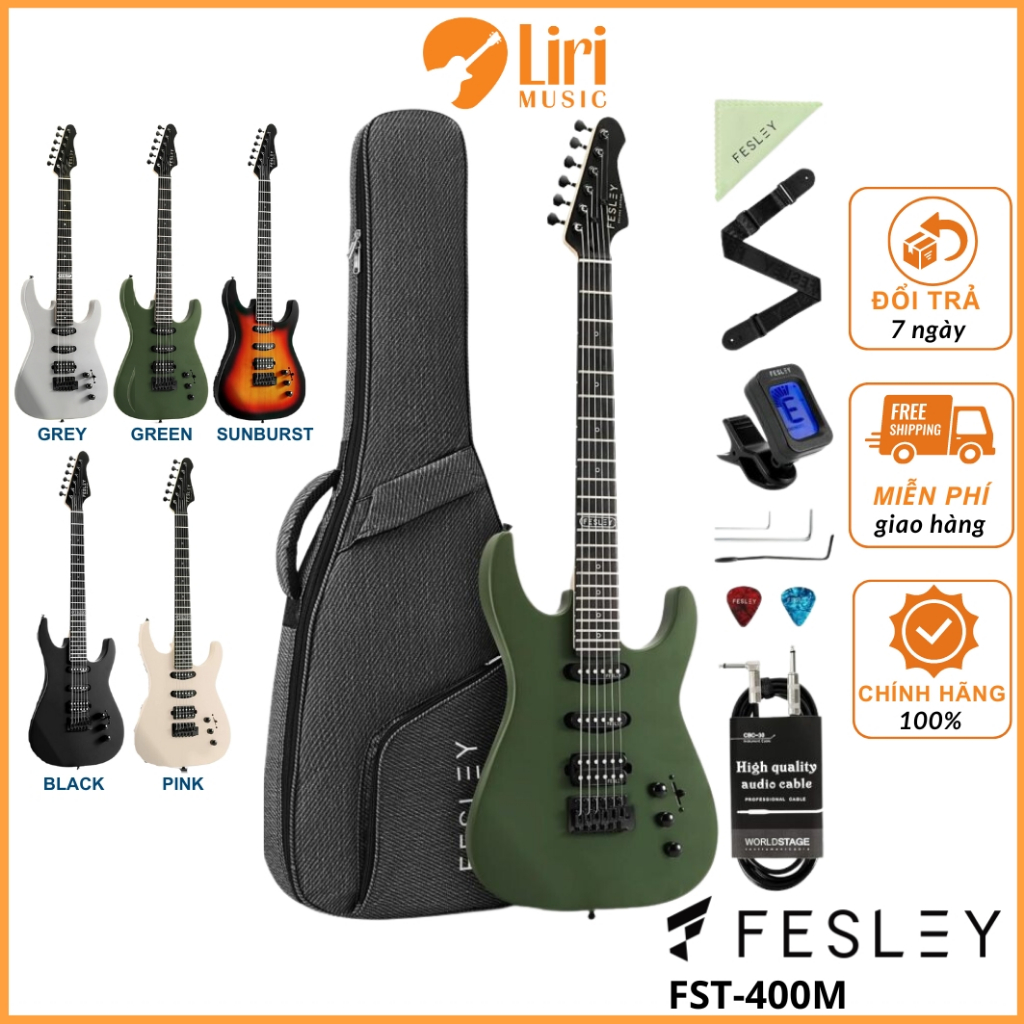 Đàn Guitar Điện Fesley FST400M Chính Hãng- Tặng kèm nhiều phụ kiện ...
