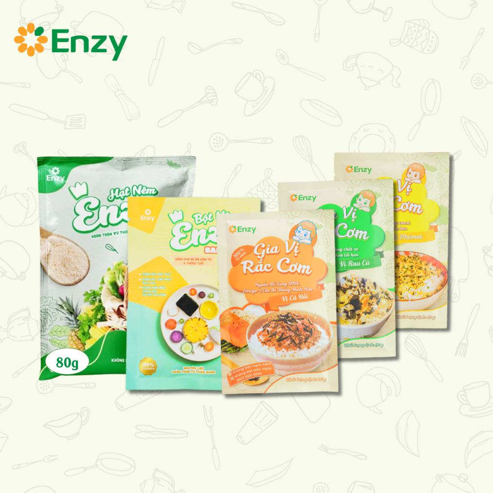 Combo Gia Vị Cho Bé Ăn Dặm Enzy Food, Gia Vị Rắc Cơm 3 Vị, Hạt Nêm Enzy ...