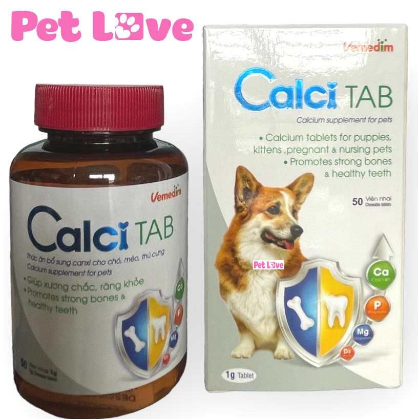 Hộp Calci Tab Bổ Sung Canxi Và Khoáng Chất Thiết Yếu Cho Chó Mèo ...