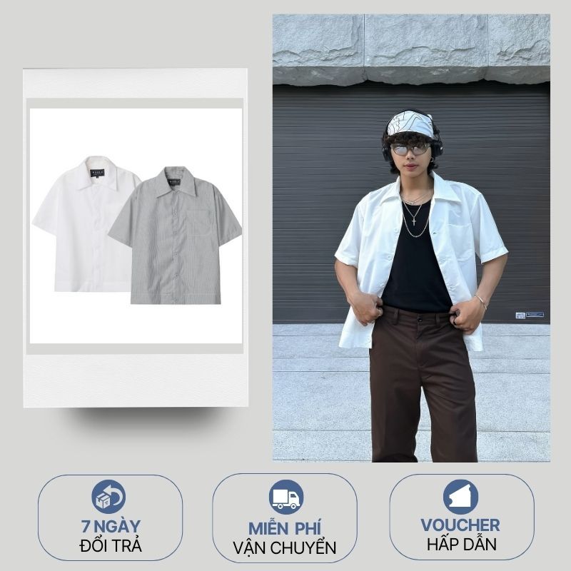 Áo Sơ Mi Nam Dáng Boxy, mẫu mới WSS 2023 | Boxy Shirts | Shopee Việt Nam