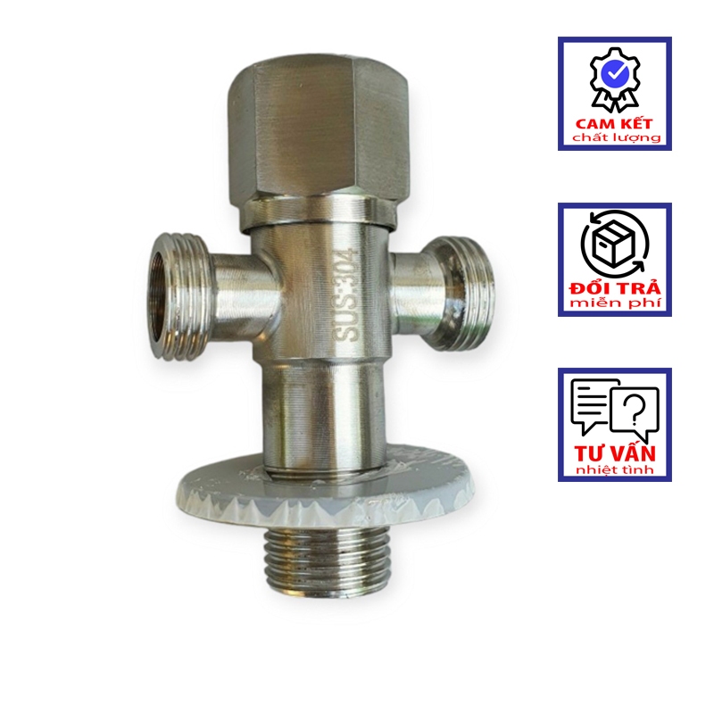 Van tê chia nước có khóa, Van tê inox 304, T cầu SUS 304 | Shopee Việt Nam