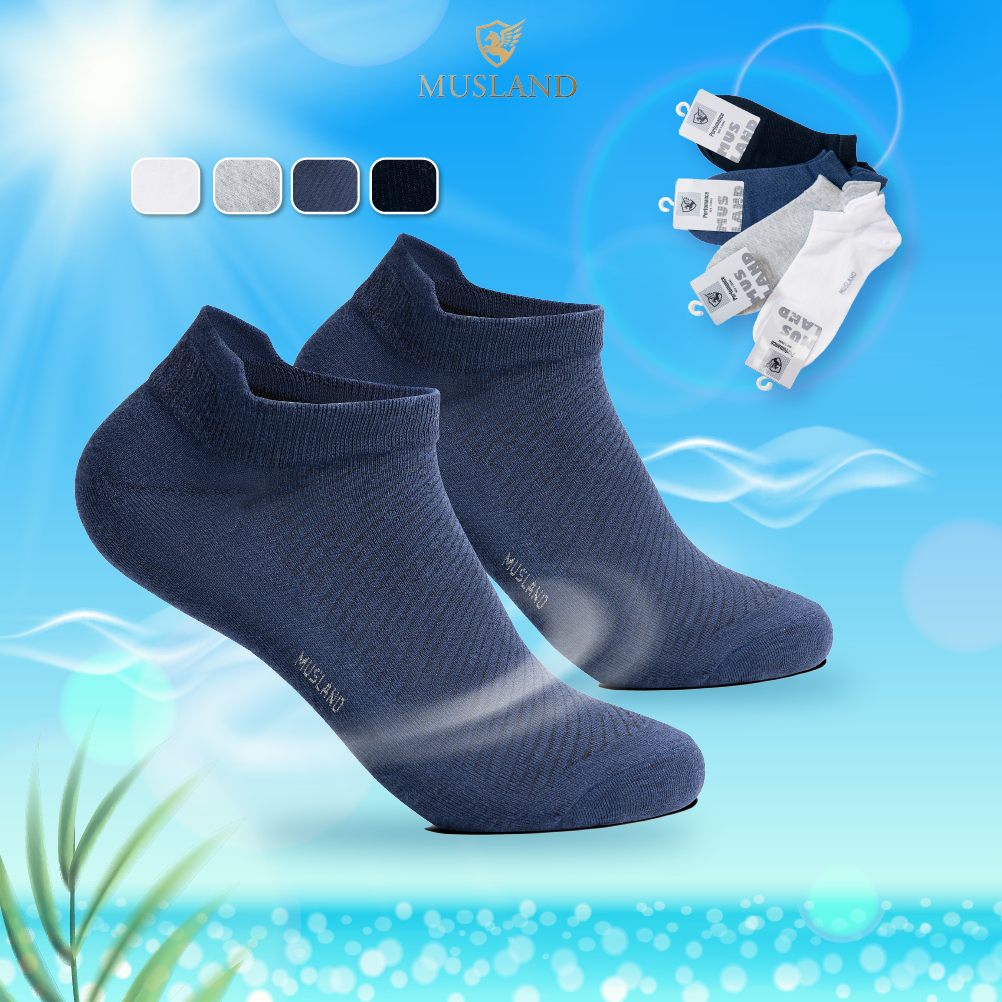 Tất Vớ Nam MUSLAND Cotton Model Cổ Ngắn Kháng Khuẩn Khử Mùi Tốt ...