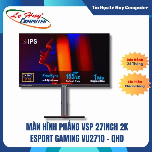 Màn hình máy tính VSP VU271Q 27inch 2K QHD IPS 1ms 165Hz - Hàng Chính Hãng | Shopee Việt Nam
