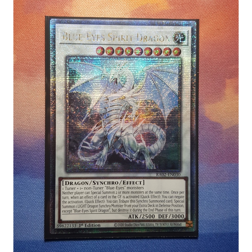 Lá thẻ bài Blue-Eyes Spirit Dragon - RA02-EN030 - Quarter Century Rare 1st Edition | Shopee Việt Nam