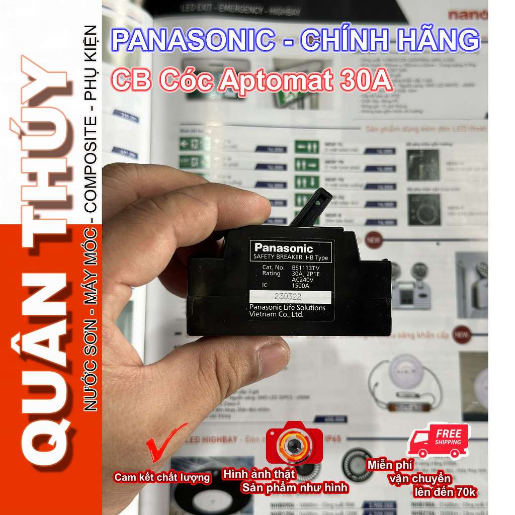 [HÀNG CHÍNH HÃNG] CB Cóc Aptomat Panasonic Cầu dao tự động loại 30A ...