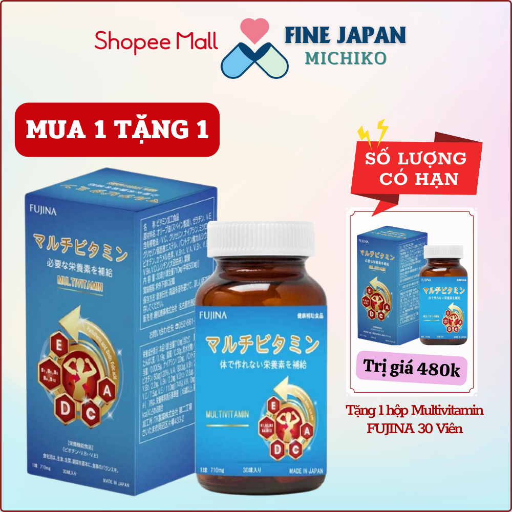 Viên Uống Vitamin Tổng Hợp Multivitamin Fujina Fine Japana Nhật Bản 30 ...