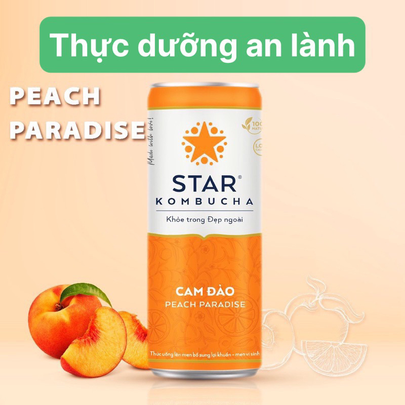 STAR KOMBUCHA VỊ CAM ĐÀO/PEACH DATE T4/2026 | Shopee Việt Nam