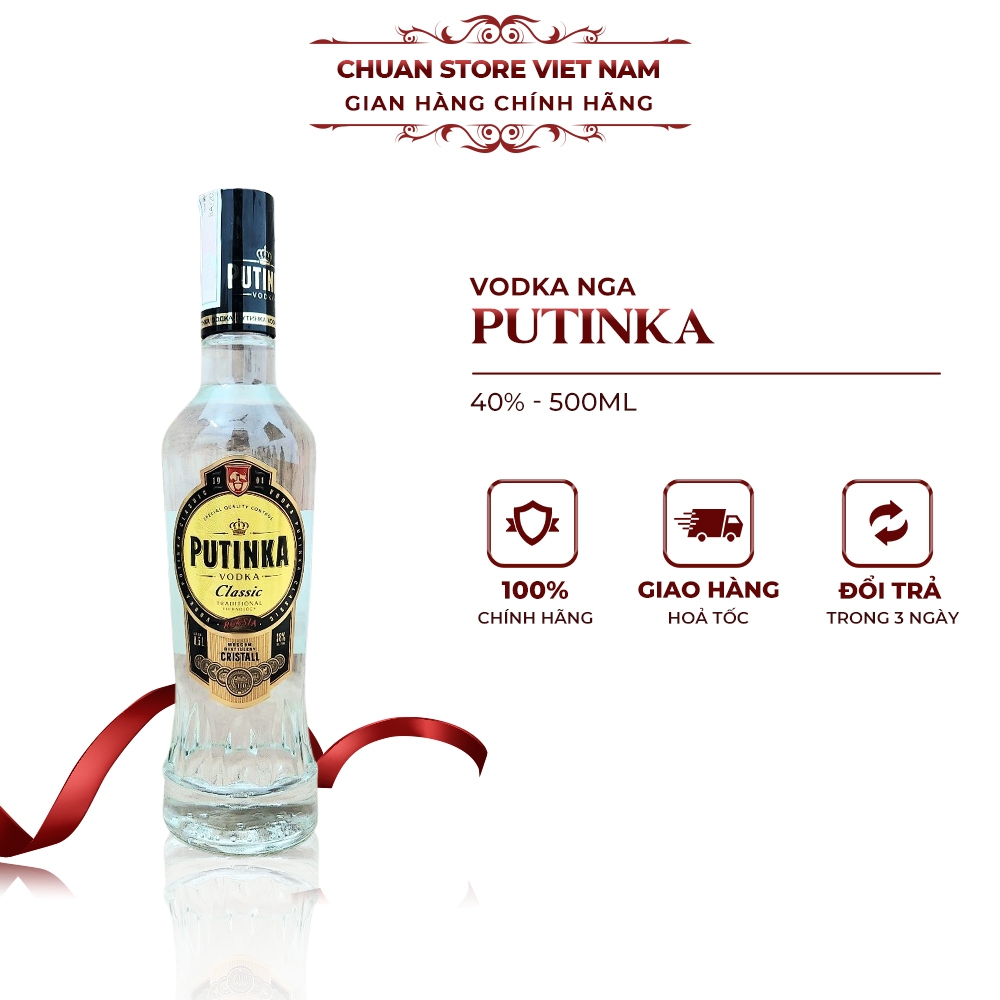 Vodka Nga Putinka 40% 500ML nhập khẩu chính hãng - Rượu Vodka tổng ...