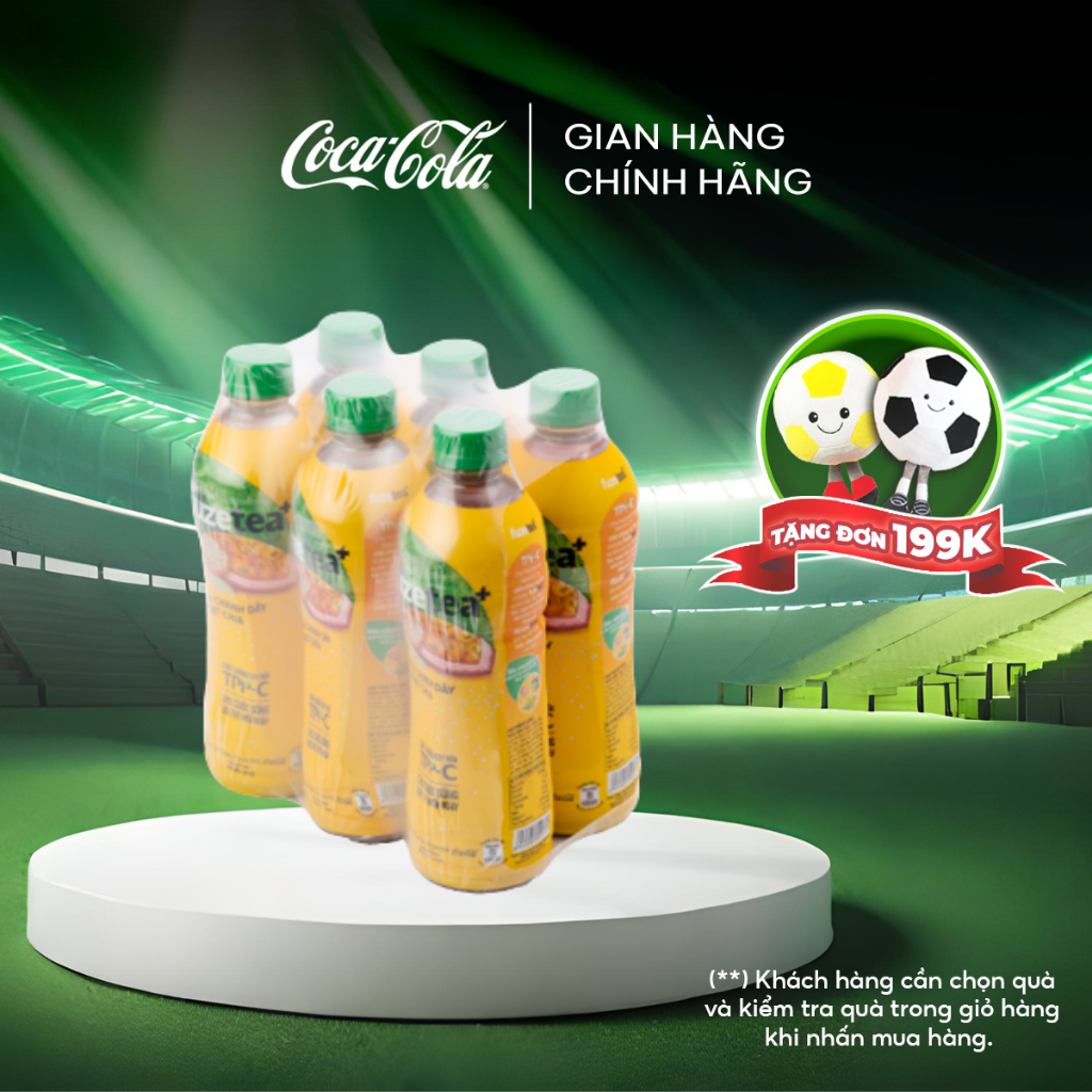 Lốc 6 Chai Trà Chanh Dây Và Hạt Chia Fuzetea+ 450ml/Chai Coca-Cola ...