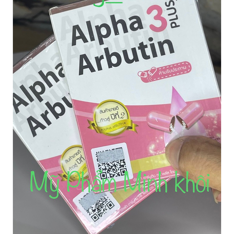 Vỉ 10 viên siêu kích trắng Alpha 3Plus. ABUTINE siêu trắng( ban đêm ...