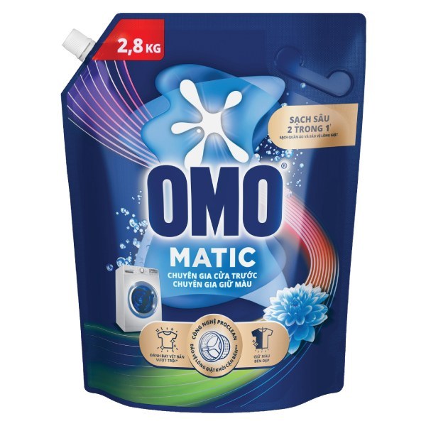 Nước Giặt Omo Matic Cửa Trước Chuyên Gia Giữ Màu Túi 2.8Kg | Shopee Việt Nam