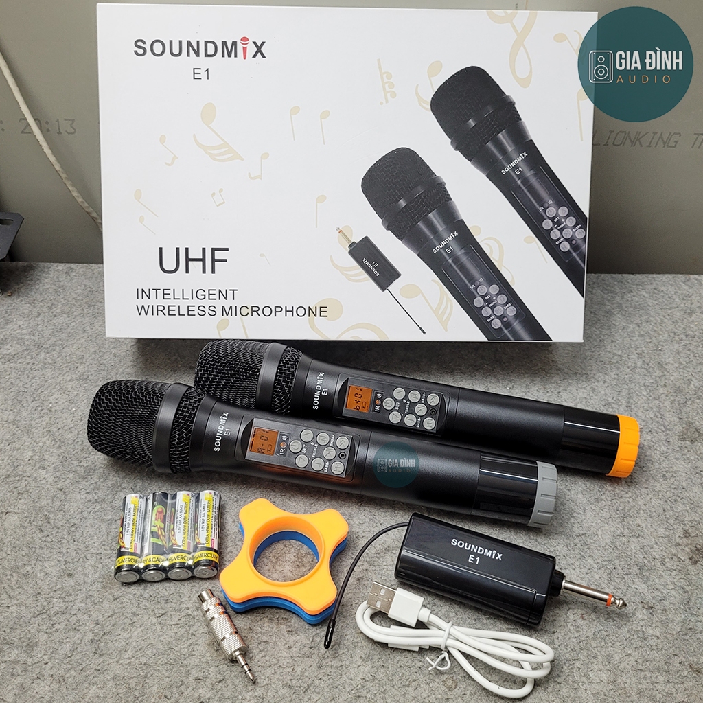 Micro không dây SoundMix E1 tích hợp Bass,Treble, Echo | Shopee Việt Nam