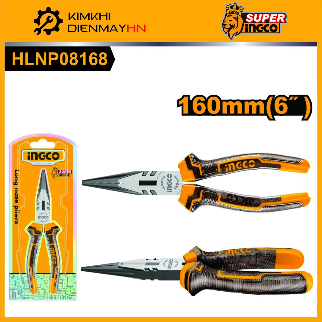 Kìm mỏ nhọn dài 6 inch INGCO HLNP08168 | Shopee Việt Nam