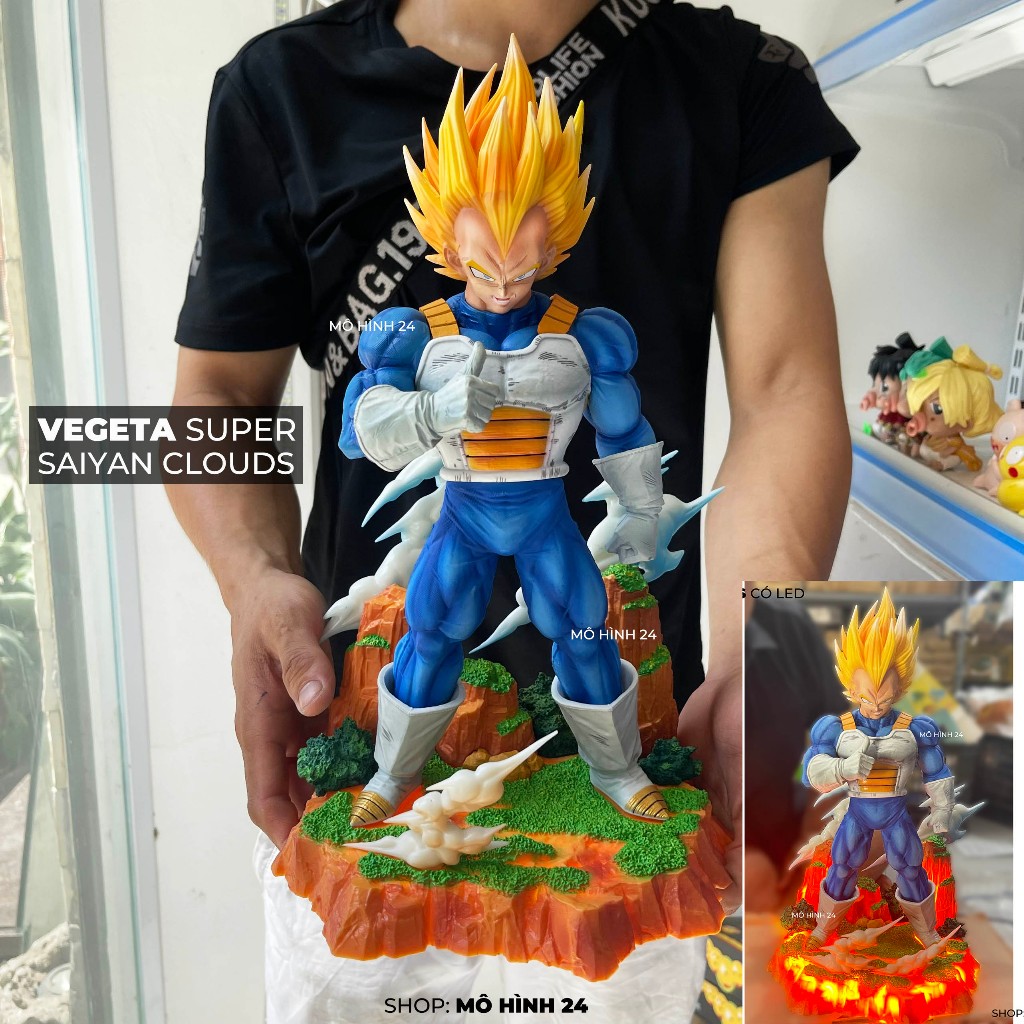 Mô Hình Vegeta Super Saiyan Clouds Studio 34cm figure đồ chơi trang trí nhân vật Vegeta SS ...
