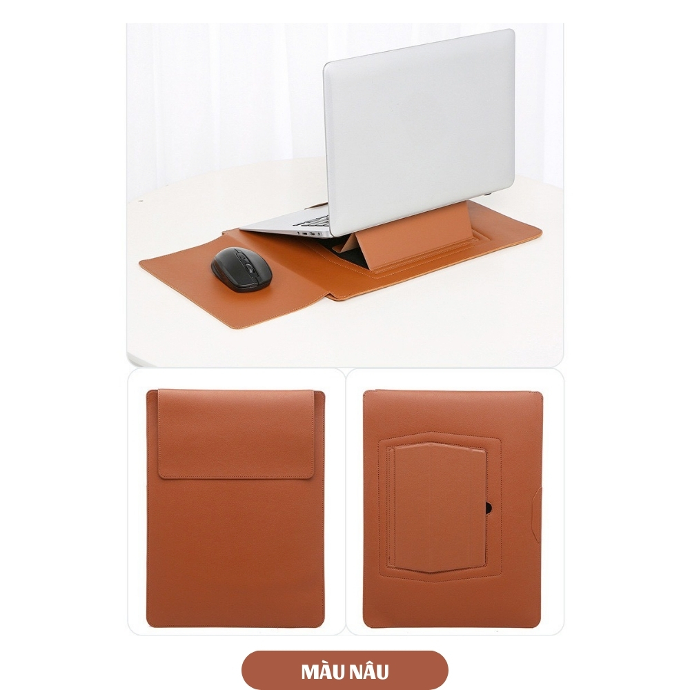 Bao Da Macbook Đa Năng, Bao Da Laptop Kiêm Giá Đỡ, Lót Chuột | Shopee ...