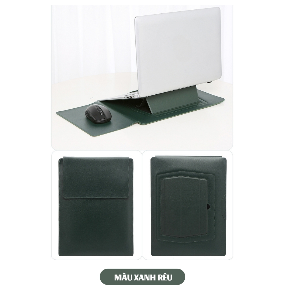 Bao Da Macbook Đa Năng, Bao Da Laptop Kiêm Giá Đỡ, Lót Chuột | Shopee ...